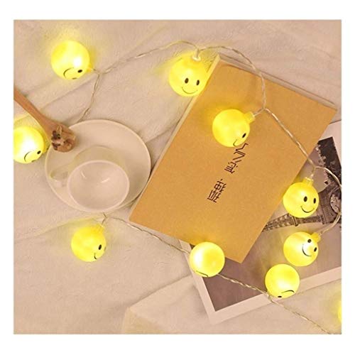 Sucastle WDWL Outdoor Light String, Smiley Face Light Decorative Light String, for Garden, Terrace, Garden, Home Decorative Lights (Size : 2M 10LED)