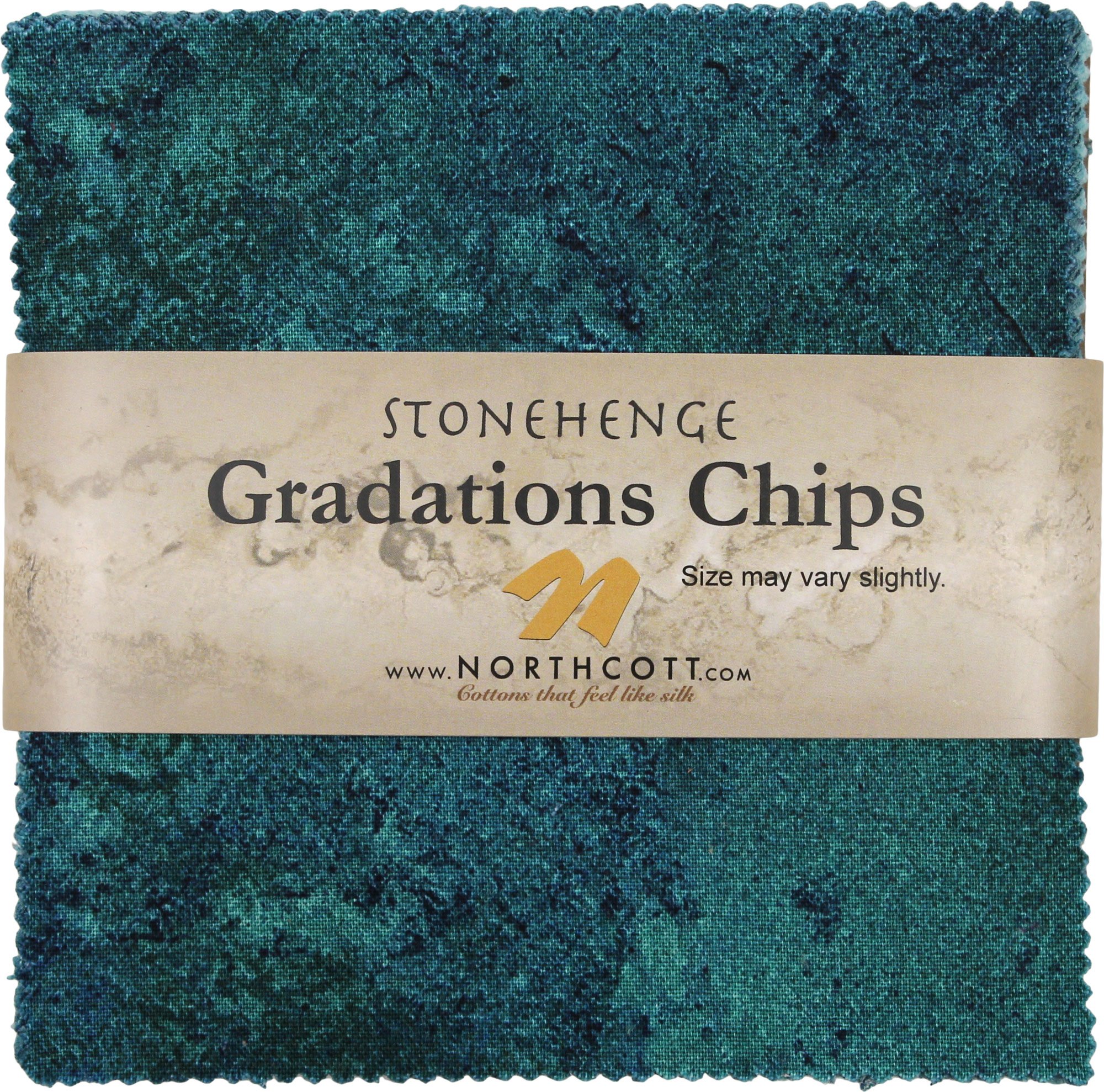 Stonehenge Gradations Brights Lagoon Stone Chips 42 5-inch Squares Charm Pack Northcott