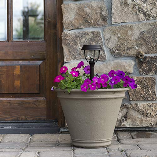 SOLARBASICS SB-145 DC Pathway Solar Landscape Accent Light, Dual Warm/Bright White Bulb, LED, Oil Rubbed Bronze, 4-Pack