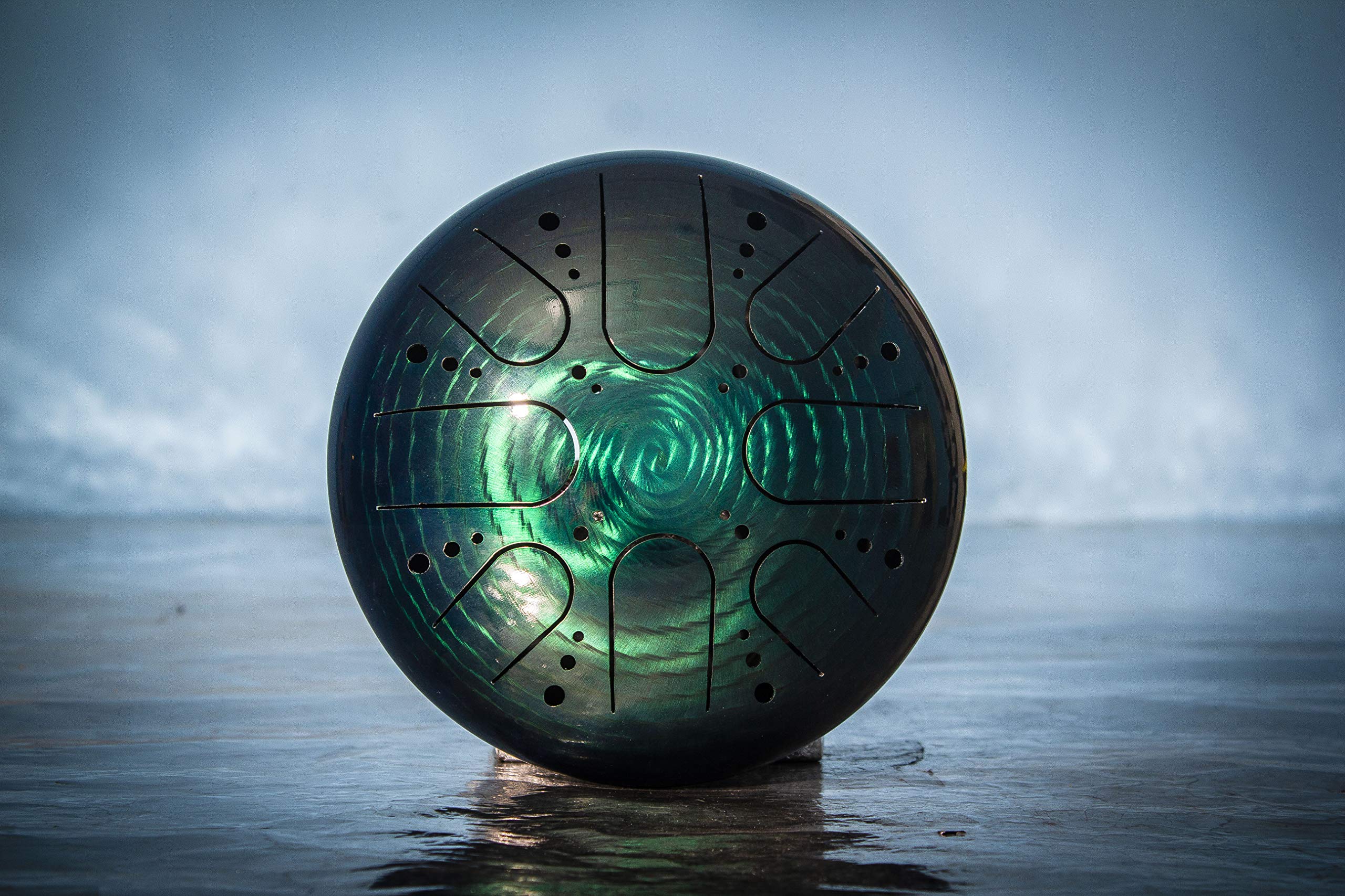 Tank Drum Kosmosky 9" ( 22 cm) KSY-29 "Mirror spiral" B minor / Hand Pan / Steel Drum / Tongue drum / Singing bowl
