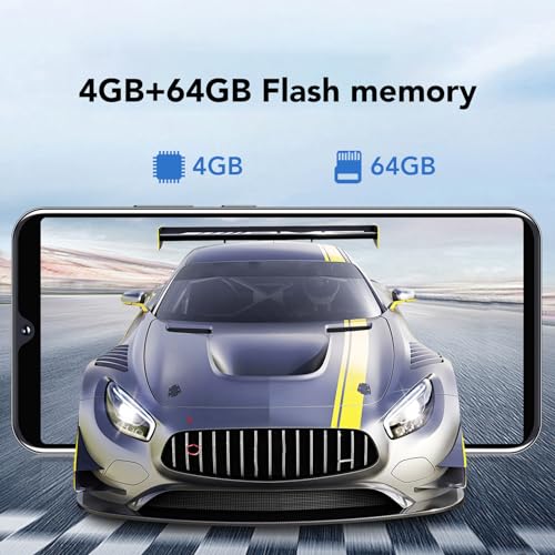 Vikye Large Screen 6.5in 5000mAh 4GB RAM 64GB ROM Ultra HD11.0 Unlocked Smartphone with Stylus, 13MP Camera, Face Unlock (US Plug)
