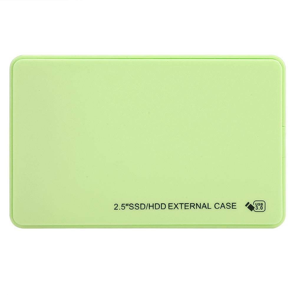 Sugoyi High-Speed USB 3.0 Interface Hard Drive External Case, HDD Box, ABS Material 5GB/ps Ultra-Thin for WINDOWS7/XP/Vista 2.5-Inch Hard Drives(Green)