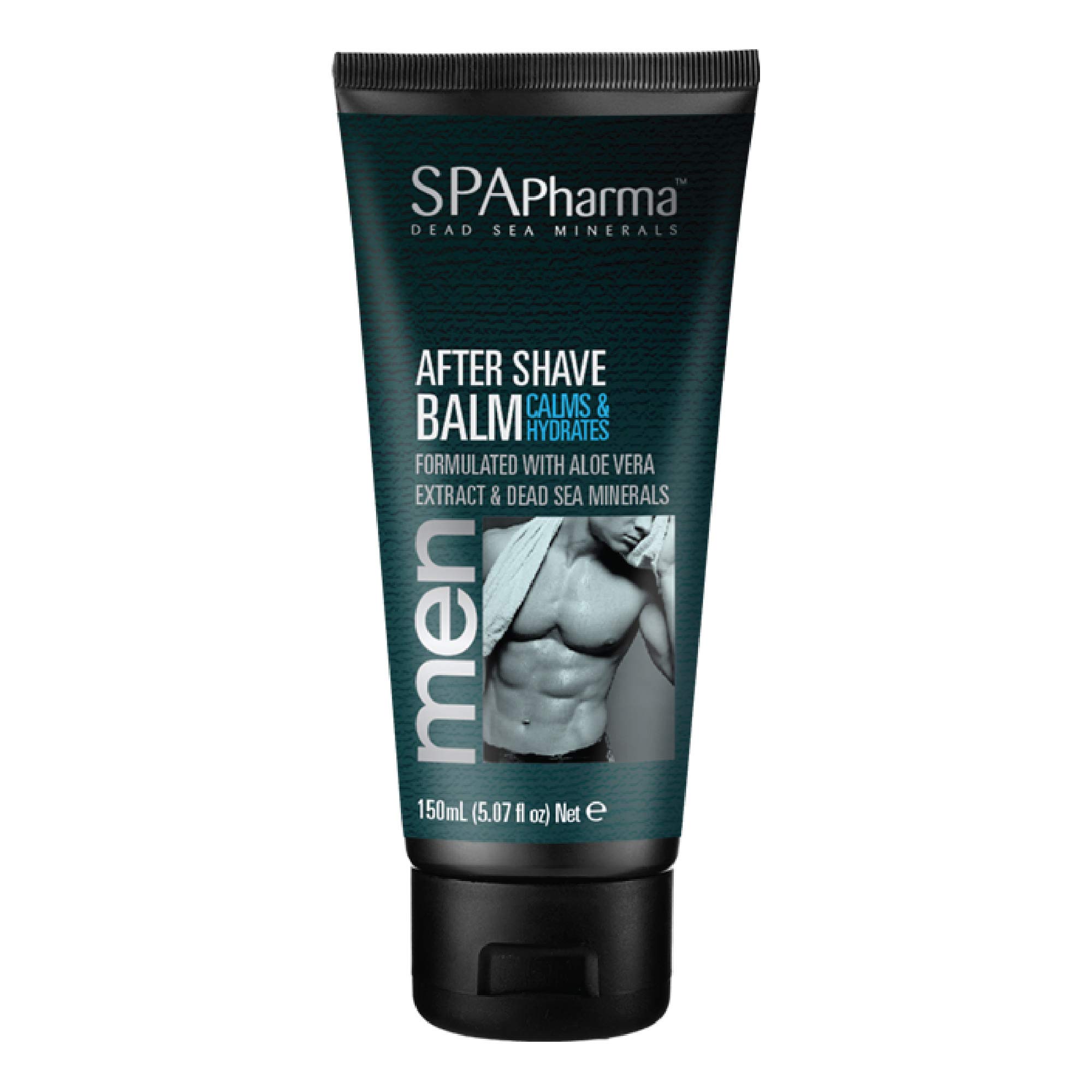 SPApharma Calming and Hydrating Mens After Shave Balm with Aloe Vera Extract and Active Dead Sea Minerals 5.07 fl. oz.