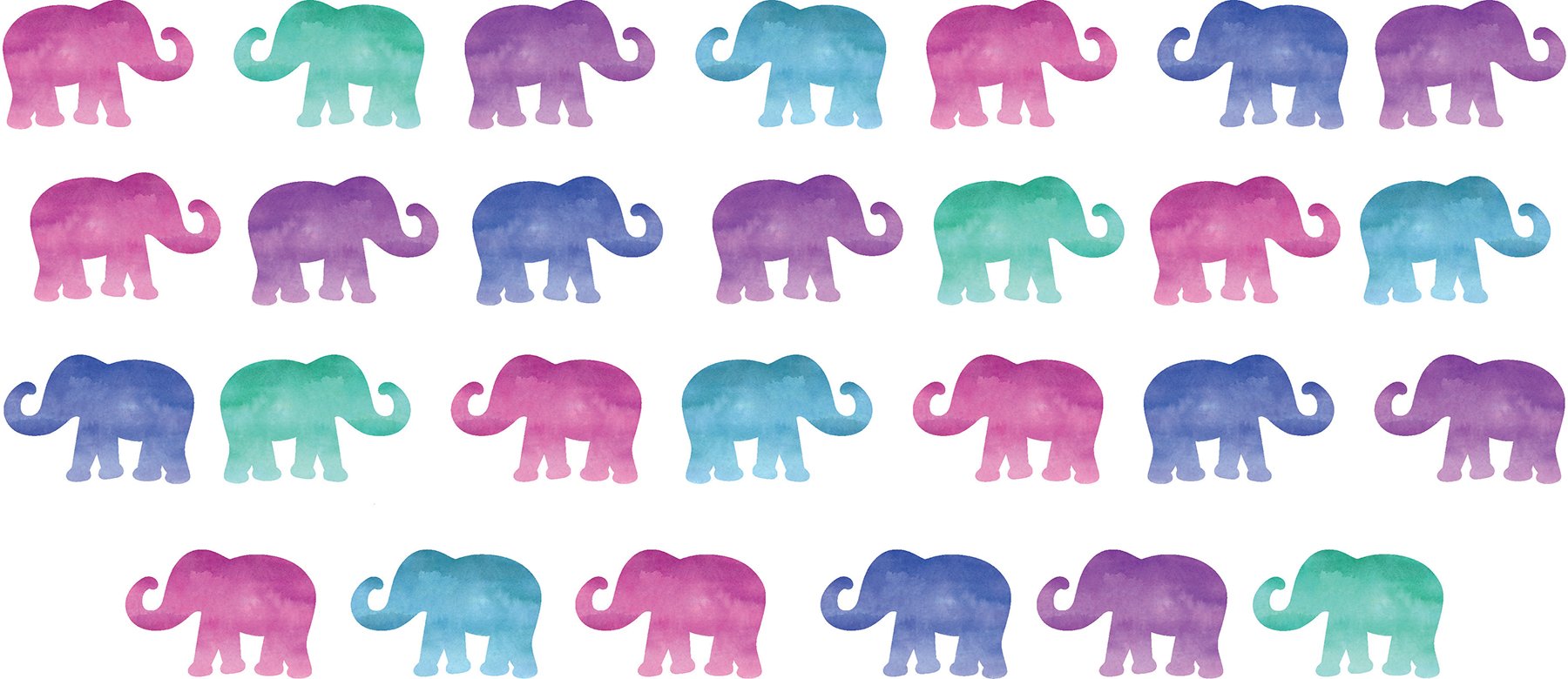 WallPops DWPK2429 Elephant Party Applique Kit, Multicolor