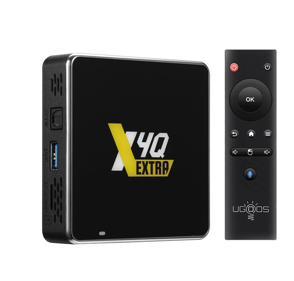 X4Q Extra TV Box Android 11 4GB RAM 128GB ROM Amlogic S905X4-J 2.4G/5G Dual WiFi BT5.1 USB 3.0 Ethernet 1000M Support AV1 H.265 4K HDR Set Top tv Box