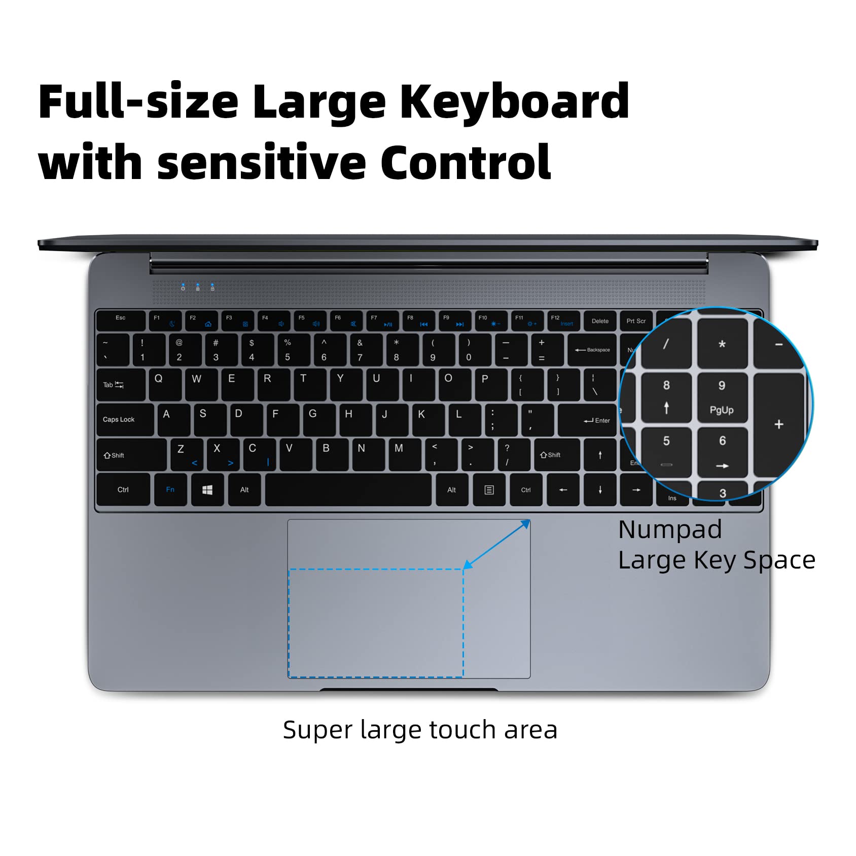 SGIN Laptop with 12GB RAM 512GB SSD, 15.6 Inch IPS FHD Display Laptops Computer, Celeron N5095 Quad Core Processor, 1920 * 1080, Dual Band WIFI, Bluetooth 4.2, Mini HDMI, 512GB TF Card Expansion
