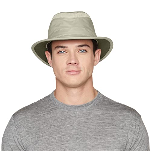 Tilley T5MO Organic Cotton Airflo Hat, Khaki With Olive Underbrim, 7 1/2