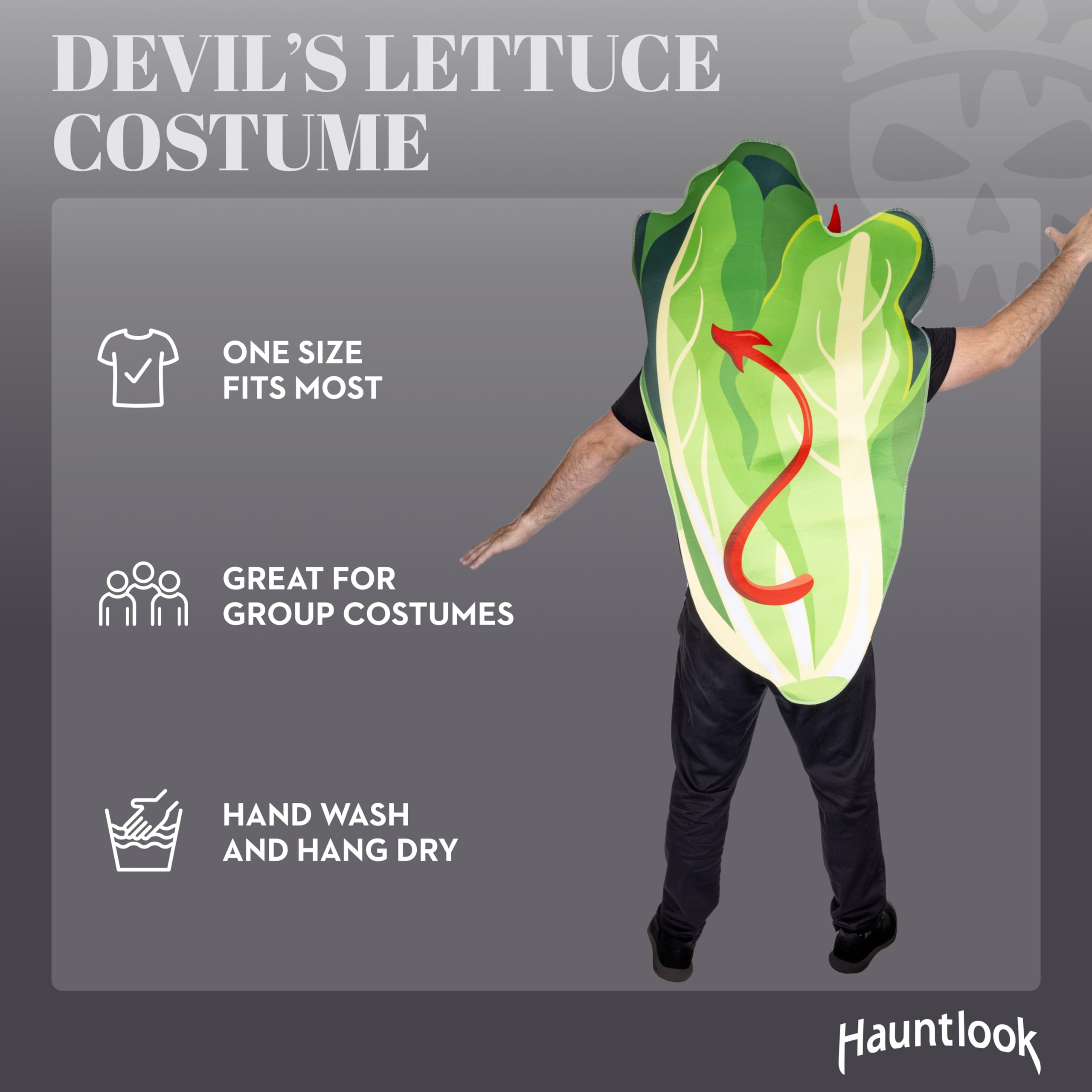Single Funny Fruit & Veggie Costume - Slip On Halloween Costume for Women and Men - One Size Fits All - Apple Costume