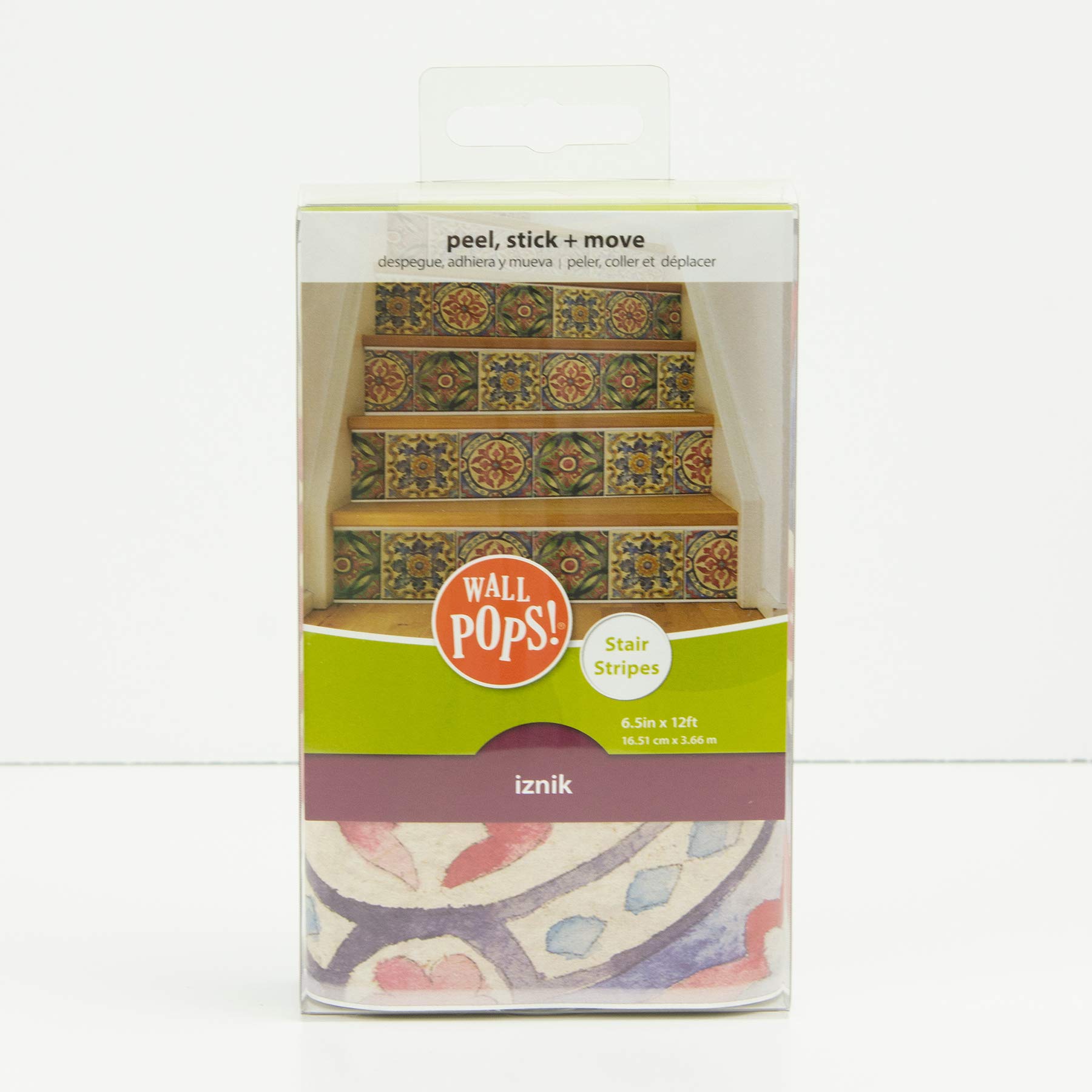 WallPops WPSS1984 Iznik Tile Stair Stripe Decal, Multicolor