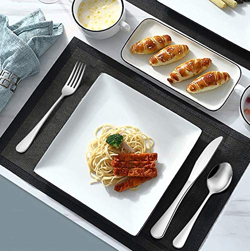 Wildone 30-Piece Silverware Flatware Cutlery Set, Stainless Steel Tableware Utensils Service for 6, Include Dinner Knives/Forks/Spoons, Mirror Polished, Dishwasher Safe