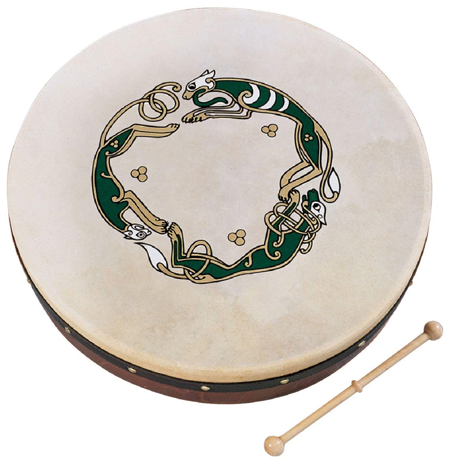 Waltons Bodhrán 18" (Chase) - Handcrafted Irish Instrument - Crisp & Musical Tone - Hardwood Beater Included w/Purchase