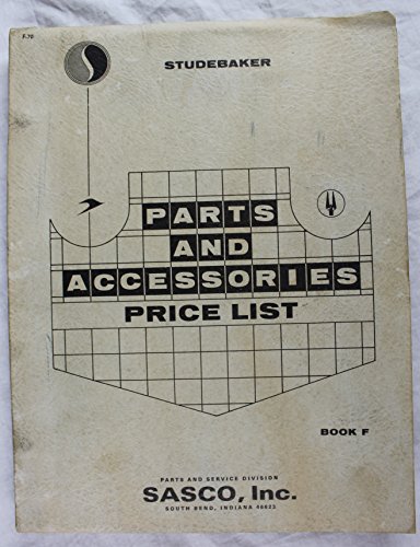 Studebaker, Book F, Parts and Accessories Price List, Sasco Inc., Effective October 1, 1968