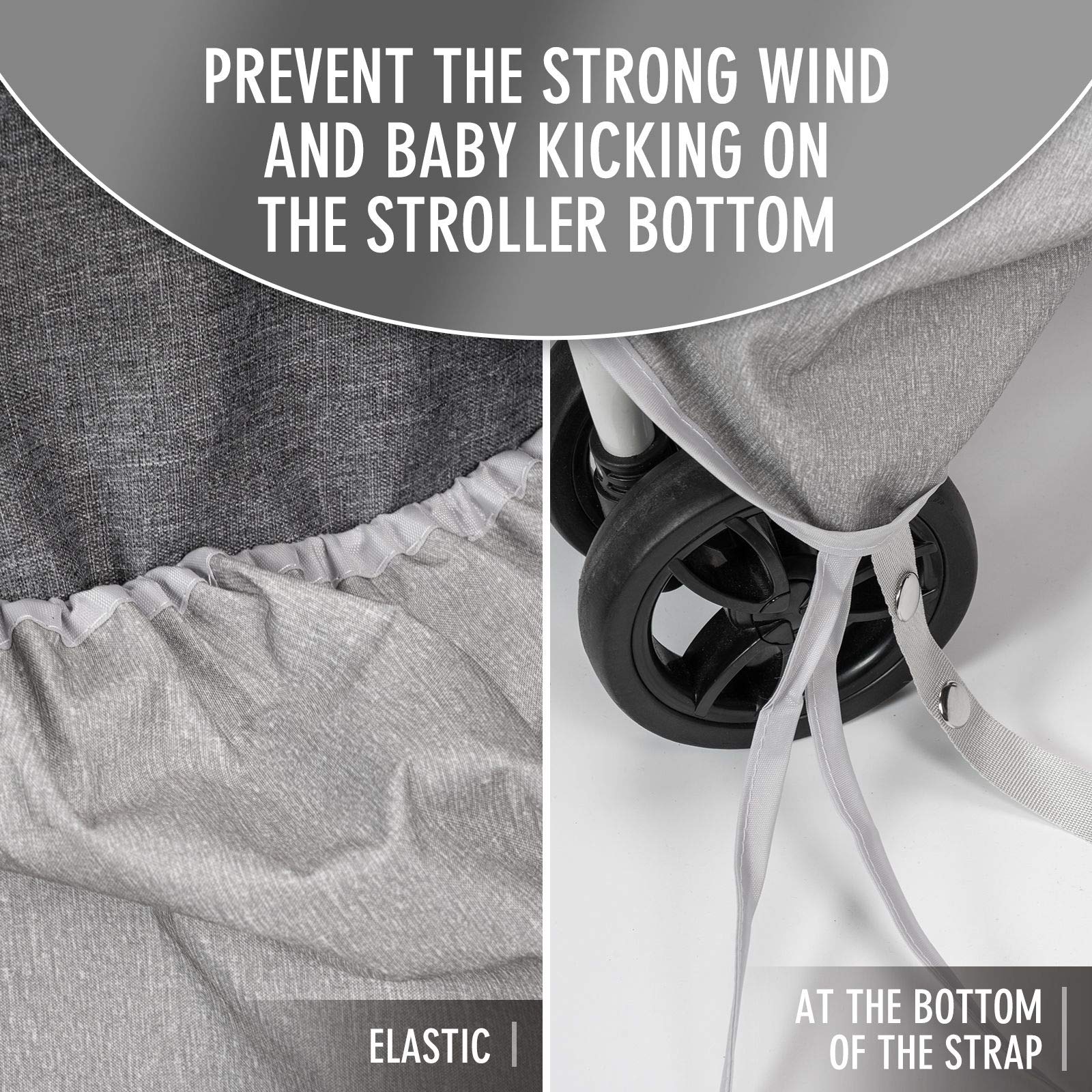 Stroller Rain Cover & Mosquito Net,Weather Shield Accessories - Protect from Rain Wind Snow Dust Insects Water Proof Ventilate Clear-Breathable Bug Shield for Baby Stroller by Vanshchan1