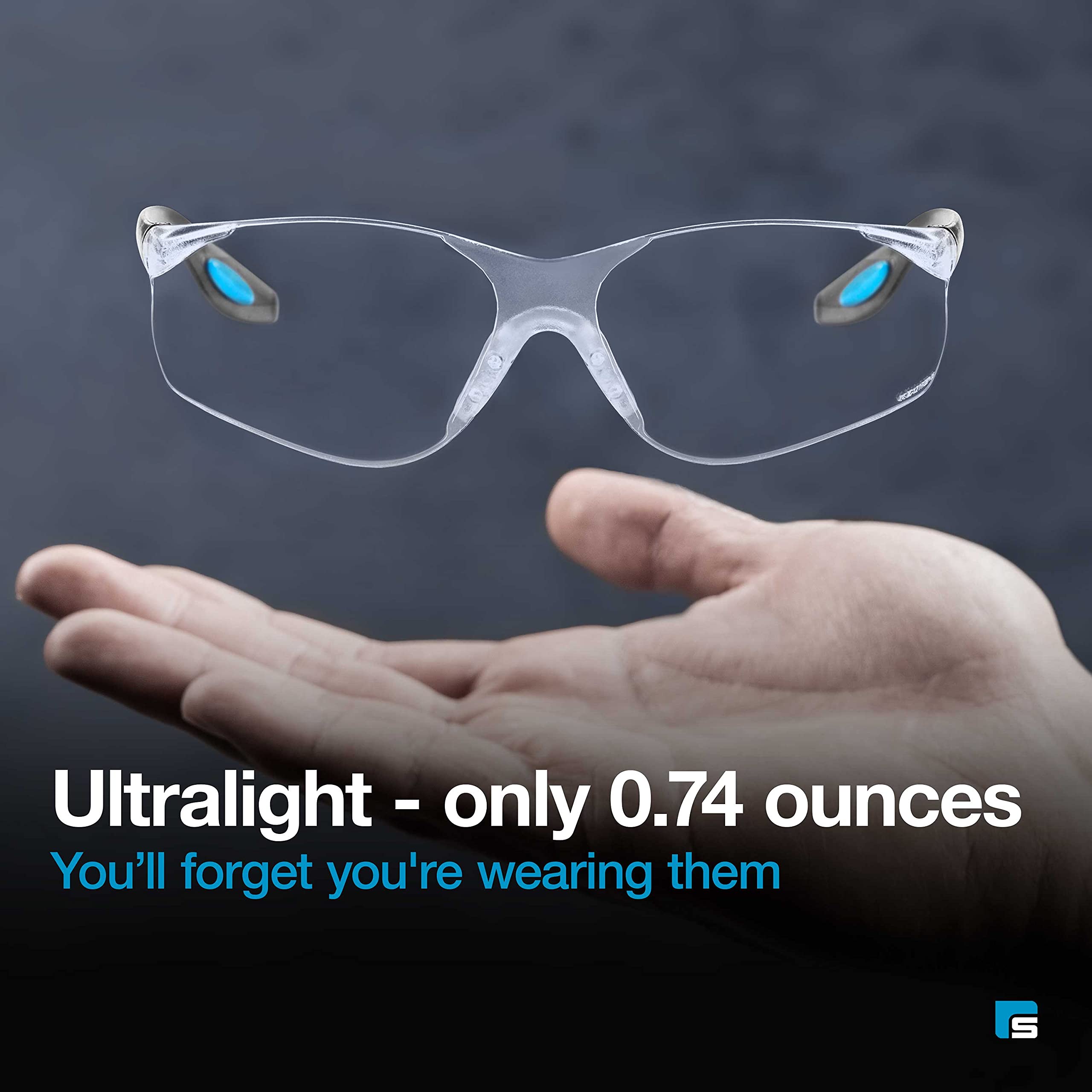 SolidWork Safety Glasses Clear Lens with Side Shields, Anti Fog, Anti Scratch, Anti-Glare, Protective Eyewear for Men & Women