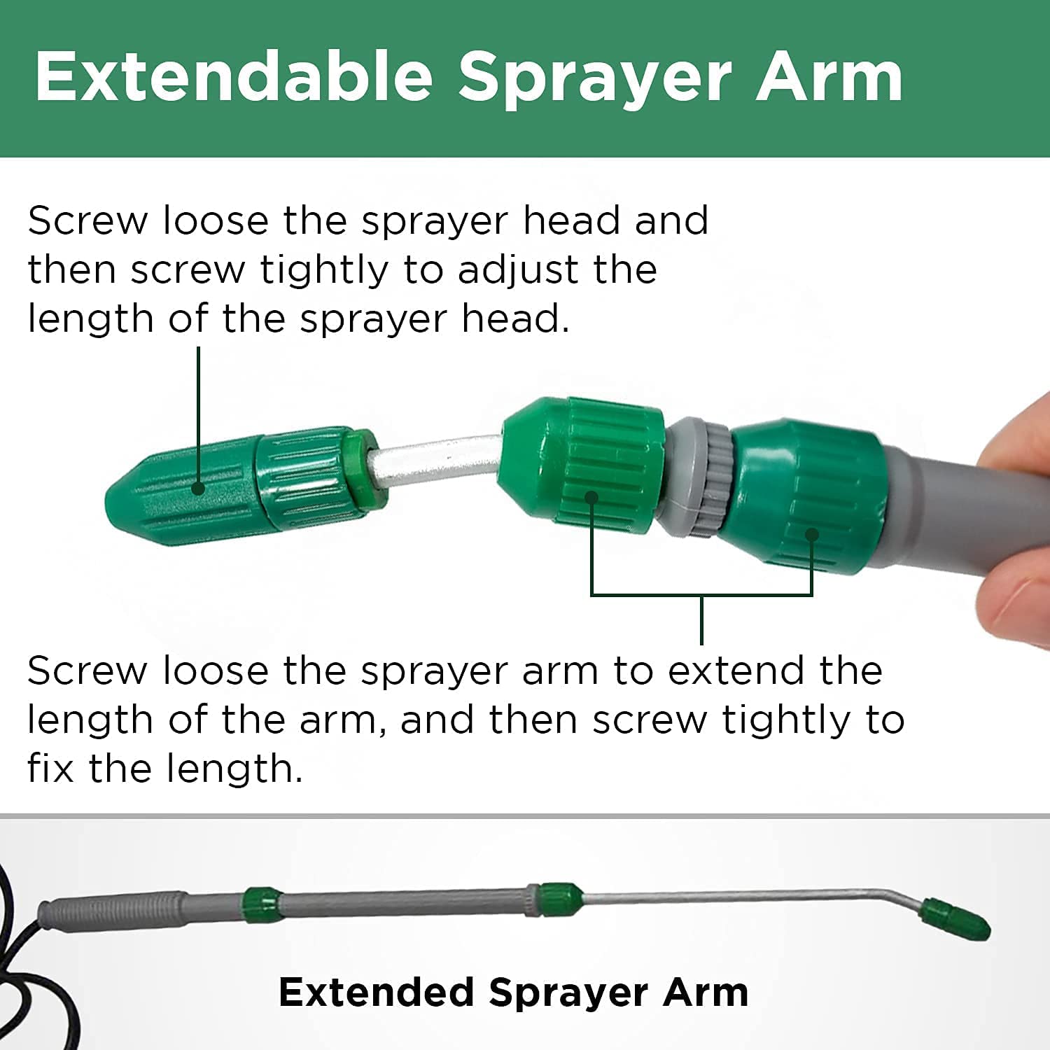 SAGEFINDS Portable Garden Sprayer | for Plants, Lawns, Weeds | Telescope Wand | Battery Powered | Shoulder Strap | 1 Gallon