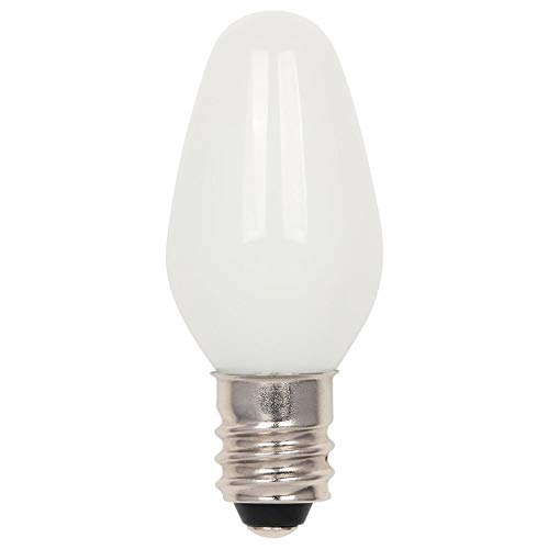 Westinghouse 5510800 0.5 (4-Watt Equivalent) C7 Frosted, Candelabra Base, 2 Pack LED Light Bulbs, 2 Count (Pack of 2)