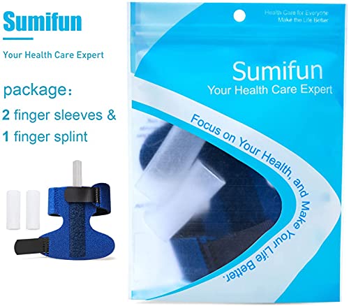 Sumifun Finger Brace, Trigger Finger Splint for Index Middle Ring Pinky Finger Arthritis Pain, Tendon Injury, Broken Mallet Finger Stabilizer Supports for Dislocated Knuckle Immobilizer Wrap for