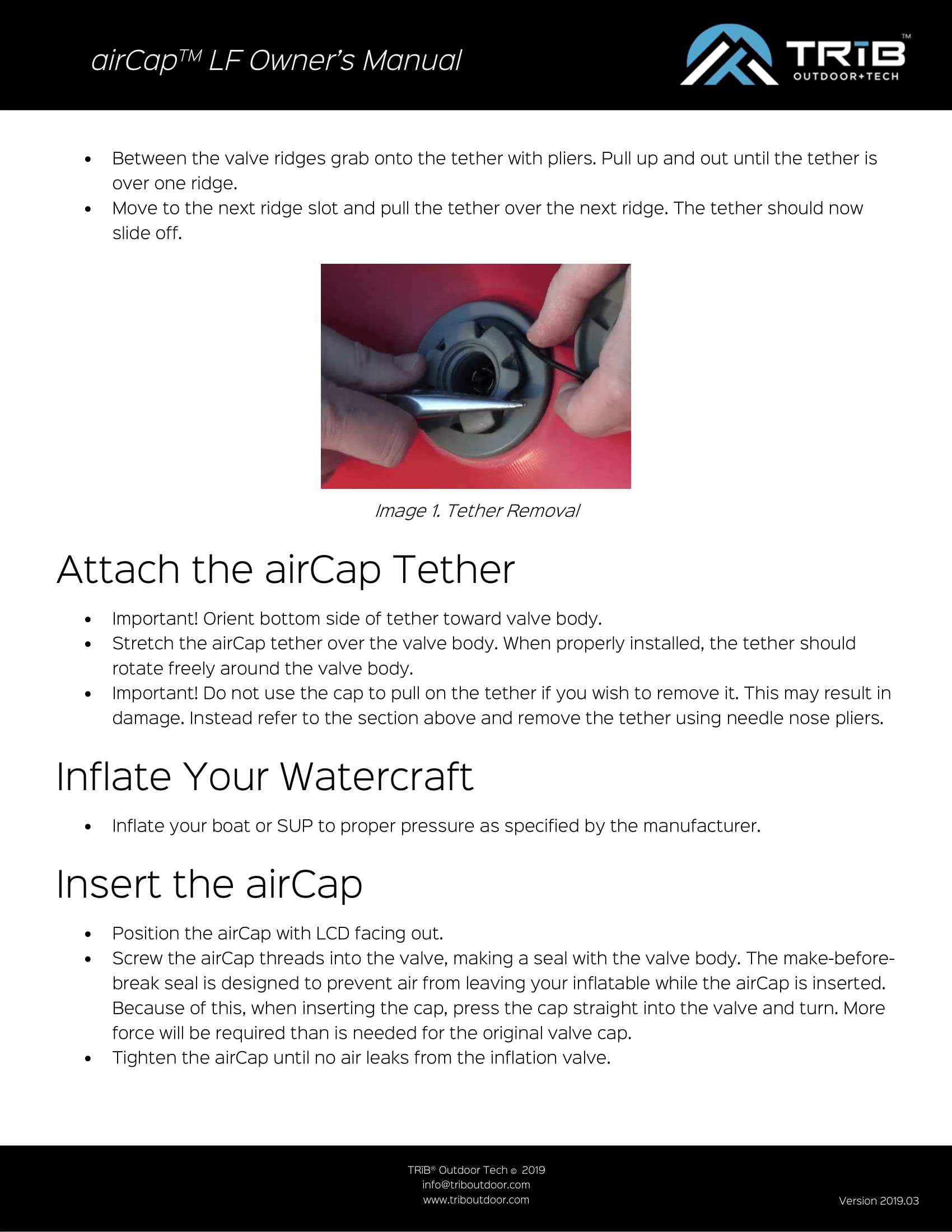 TRiB airCap LF Pressure Gauge for Inflatable SUP, RIB Boat, Kayak, Raft, fits C7/D7 Valves