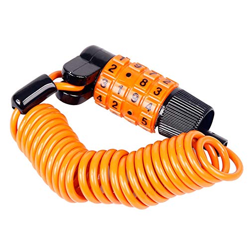 ZHYING Retractable Steel Cable Bicycle Lock,Password Lock,120cm Anti Theft Bike Steel Chain,Resettable for Scooter,Motorcycles,Helmet