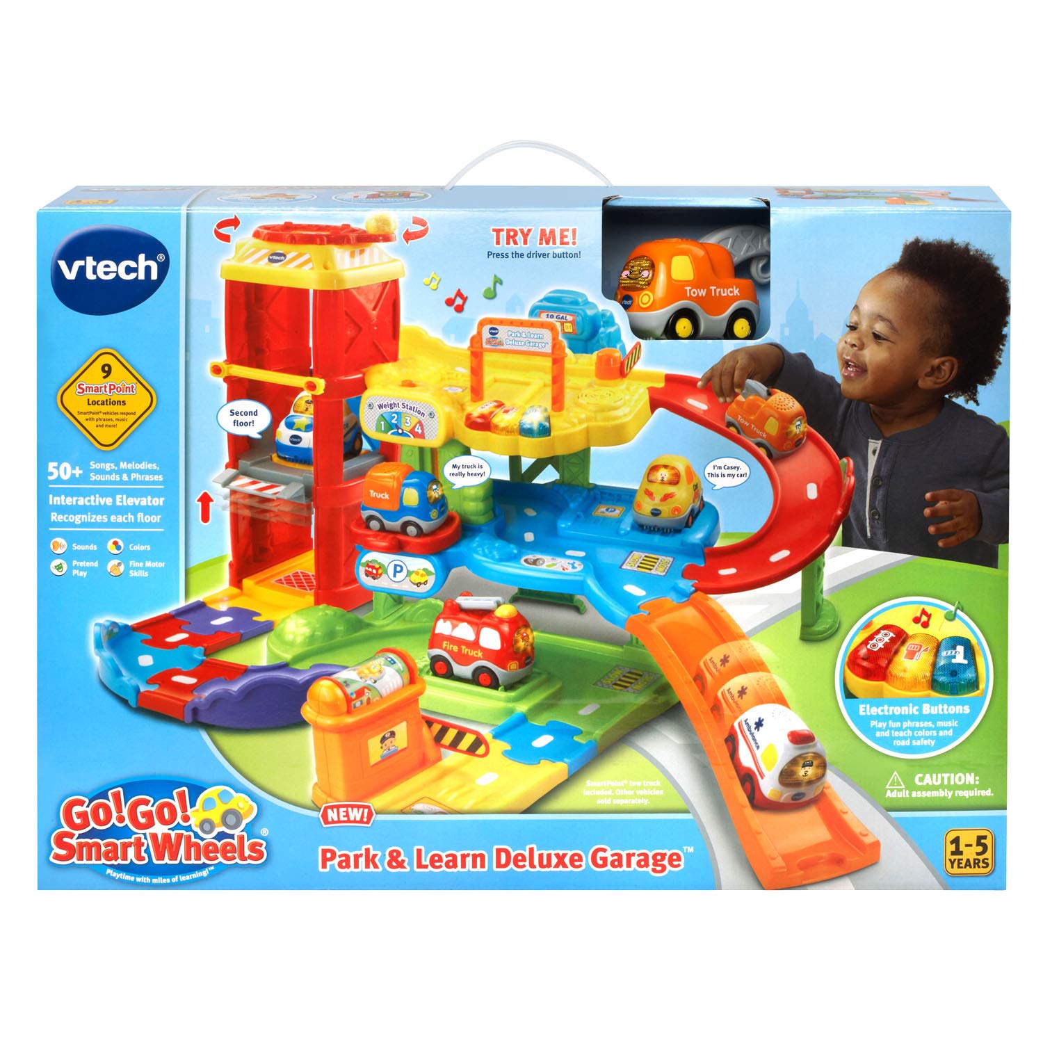 VTech Go! Go! Smart Wheels Park and Learn Deluxe Garage (Frustration Free Packaging), Multicolor