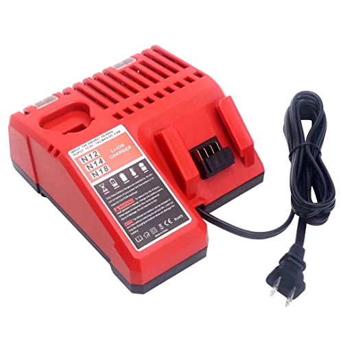 Yongcell M18 & M12 Lithium Ion Battery Charger Compatible with Milwaukee 12V-18V Li-ion Battery 48-11-2420 48-11-2440 48-11-1820 48-11-1840 48-11-1850 48-11-2401 48-11-1890 Yongcell M18 & M12 Lithium Ion Battery Charger Compatible with Milwaukee 12V-18V L