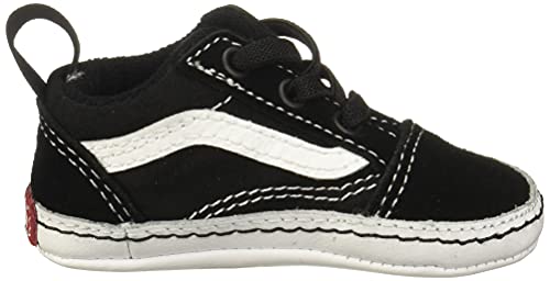 Vans Old Skool Crib (Infant/Toddler) Black/True White 4 Toddler M