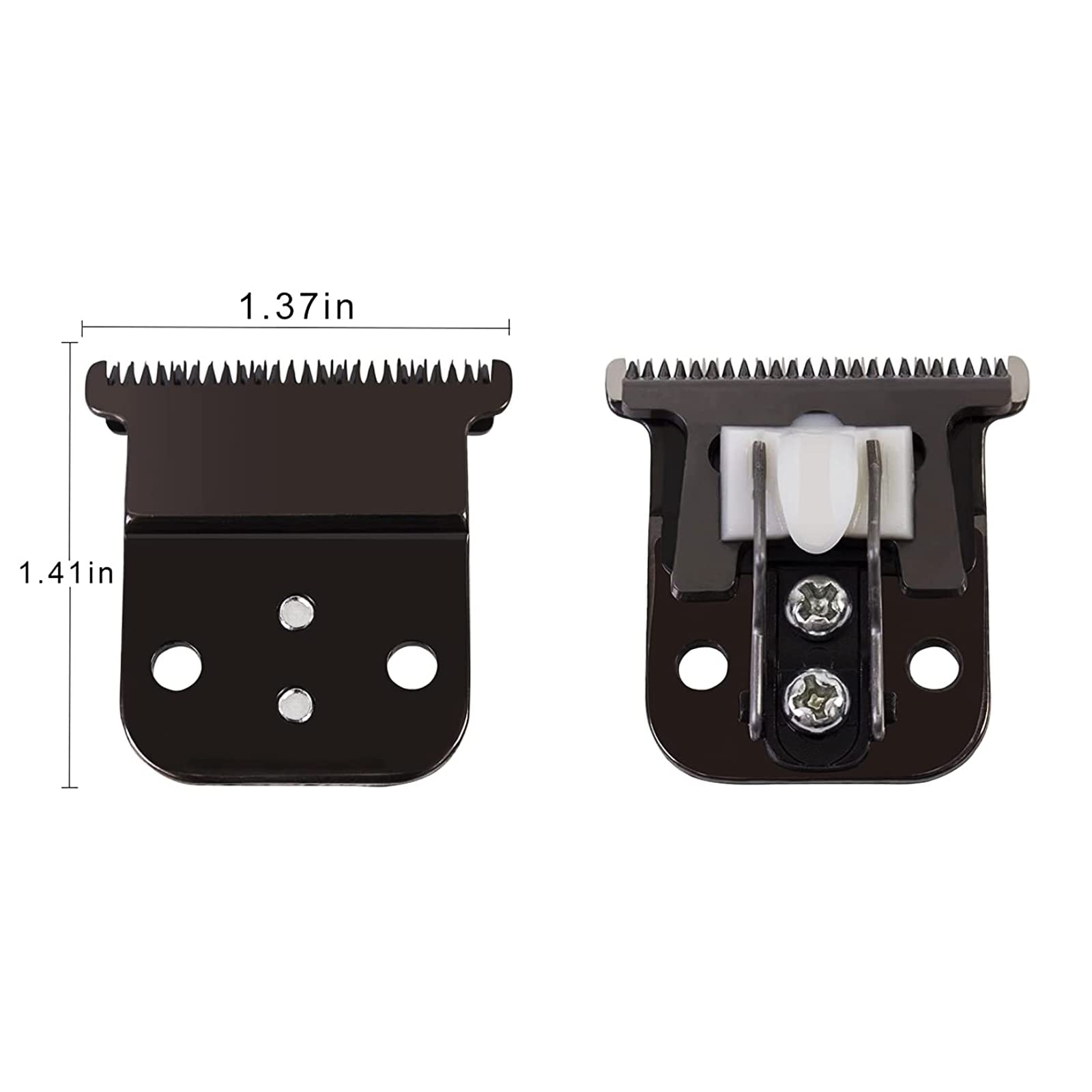 Trimmer Replacement T Blade Set Compatible With #32105 - D7#32655 D8#32400, Carbon Steel Blade Set, Compatible with Andis Slimline Pro Li D7/D8 Hair Clipper Trimmer, Black. (2Pack)