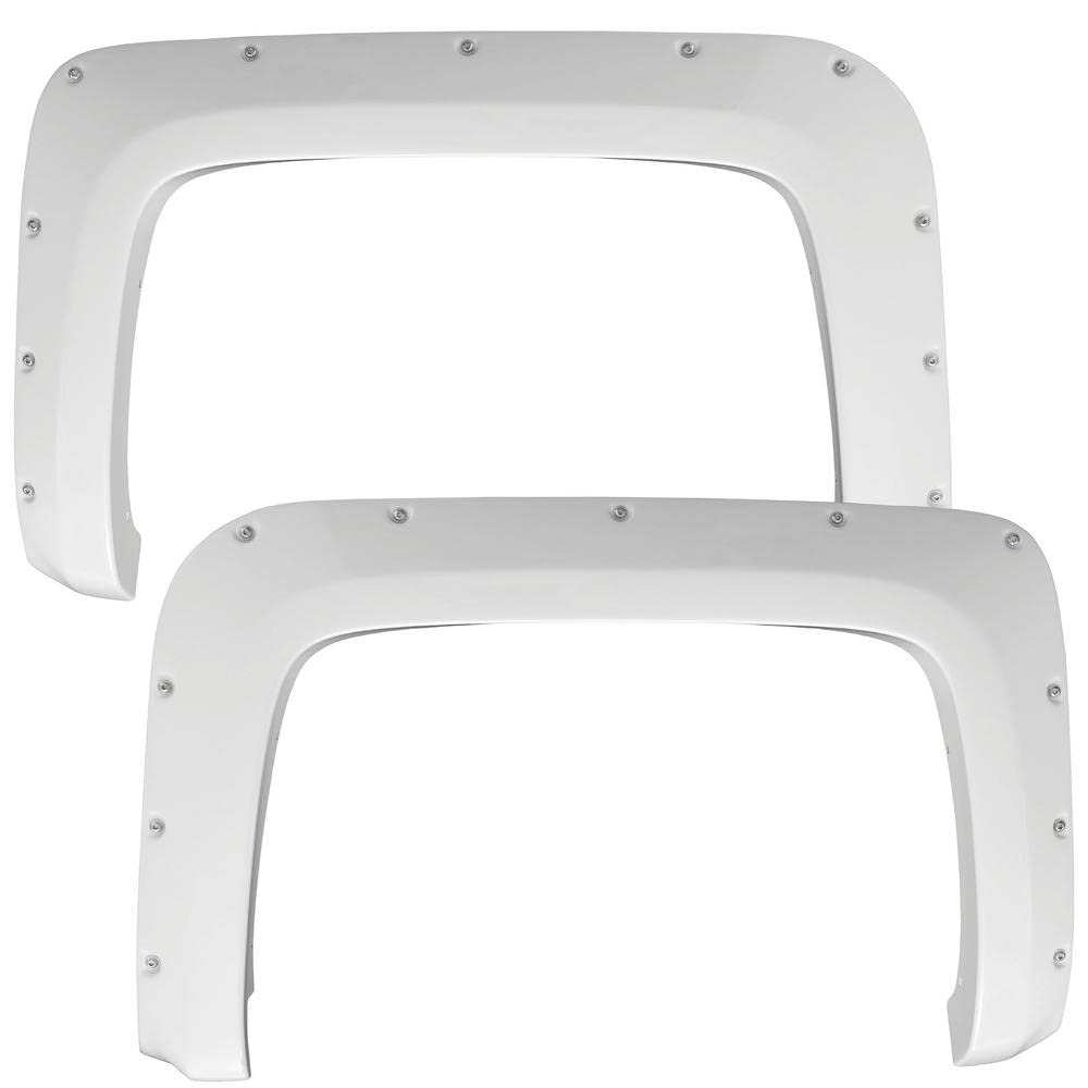 Smittybilt 17291-GAZ M1 Color Fender Flares Summit White 2016-2018 Chevy 1500 with 5.8' Bed, Clear
