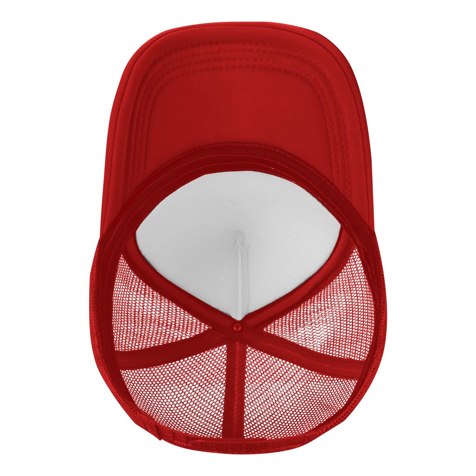 Waldeal Men's Bachelor Boy Party Trucker Caps Adjustable Mesh Baseball Hats Red