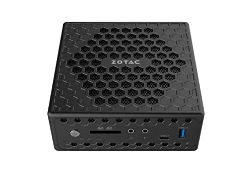 ZOTAC ZBOX CI331 Nano Fanless Silent Mini PC Intel N5100, Intel UHD Graphics, HDMI, VGA, DisplayPort, No Memory/Storage/OS Barebones System, ZBOX-CI331NANO-U, Intel N5100 Quad Core