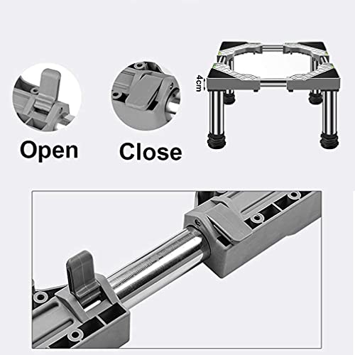 Washing Machine Refrigerator Stand Base High Rack Adjustable Washer Dryer Stand Pedestal Length/Width 45-65cm Wine Cooler Holder Bracket Cookers Rack Anti-vibration Mat ( Color : 8legs , Size : 11.4-1