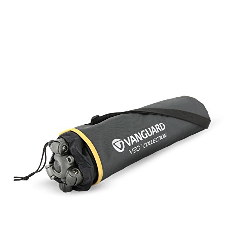 Vanguard VEO 2 235AP Aluminum Travel Tripod with VEO 2 PH-25 Pan Head for Sony, Nikon, Canon, Fujifilm Mirrorless, Compact System Camera (CSC), Spotting Scope,Grey/Black