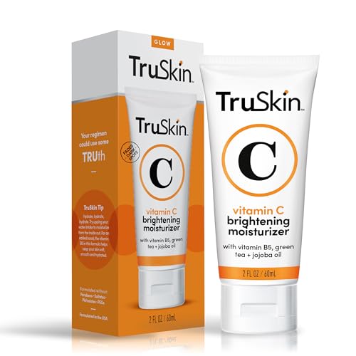 TruSkin Vitamin C Face Moisturizer for Women â Brightening, Anti Aging, Hydrating, Skin Wrinkle Cream â Vitamin B5, Vitamin E, Jojoba Oil, Aloe Vera & Green Tea, 2 fl Oz