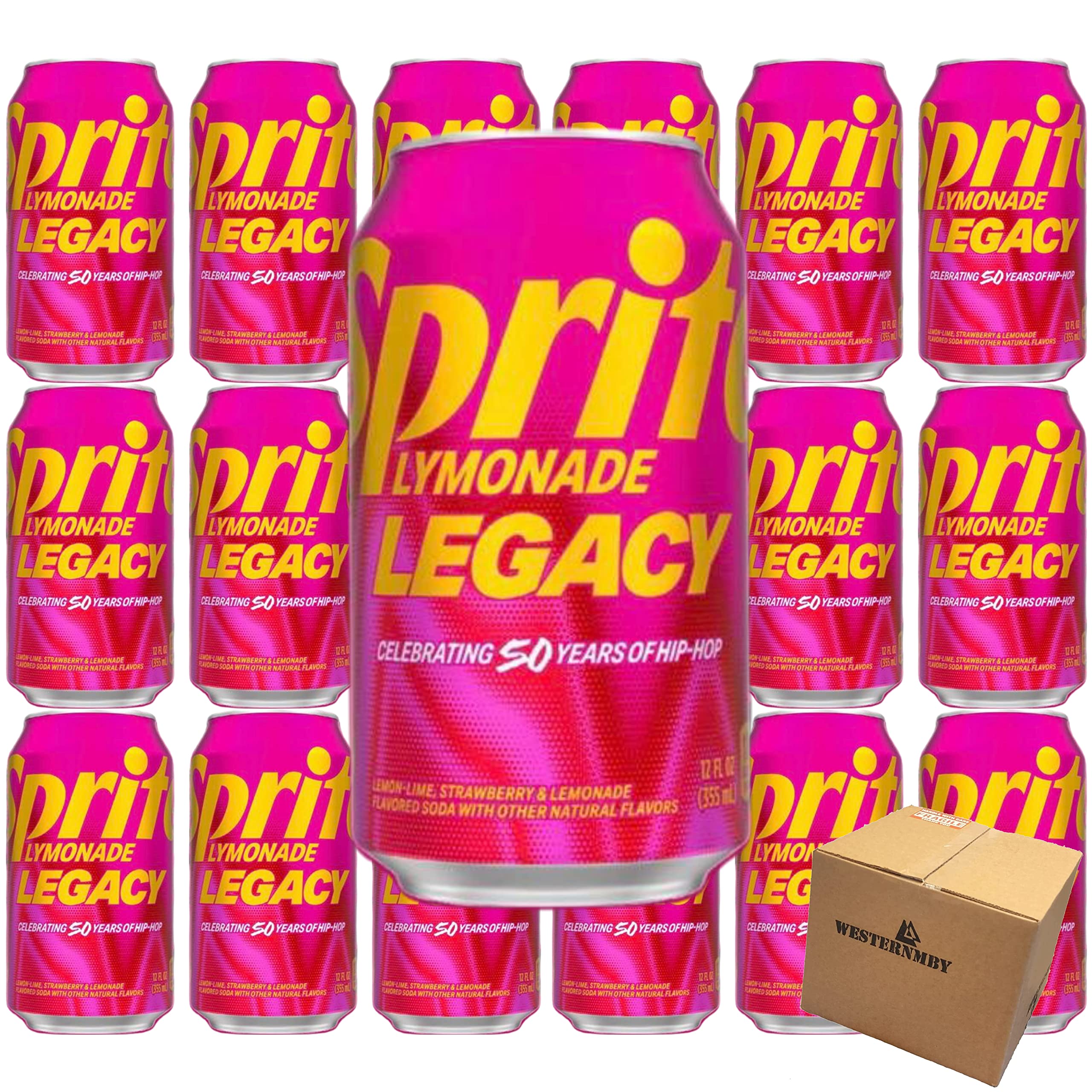 WESTERNMBY Sprite Soda Cans, 12 Fl Oz, 18 Pack (Lymonade Legacy), Total: 216.0 Fl Oz
