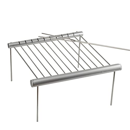 TBMAKE Grills 2pcs Mini barbecue grill, stainless steel portable barbecue grill, folding, home park barbecue accessories