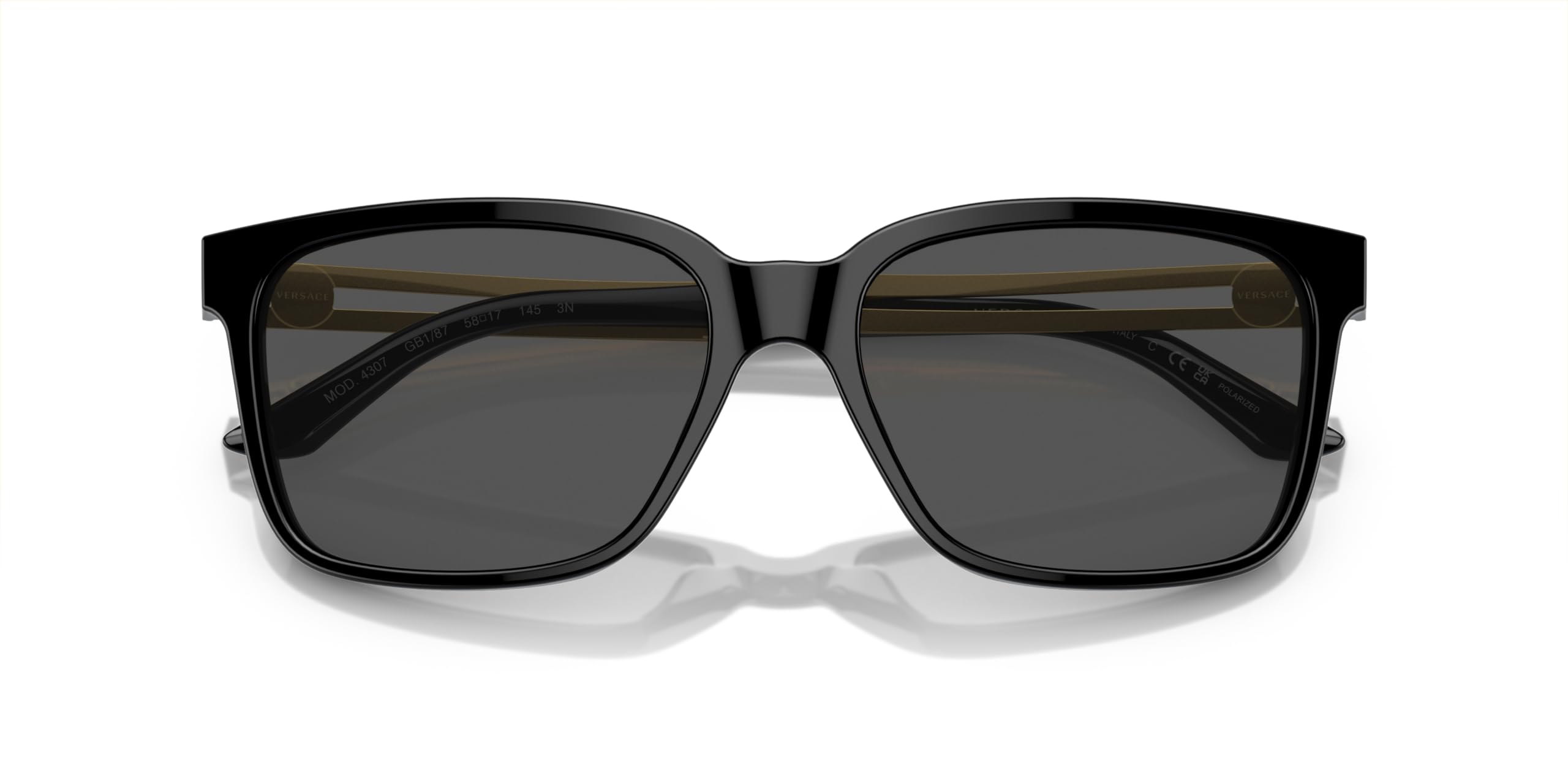 Versace Man Sunglasses Black Frame, Grey Lenses, 58MM
