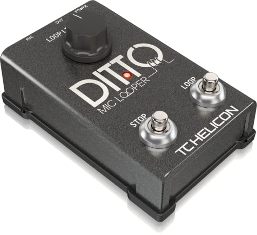 TC Helicon DITTO MIC LOOPER Easy to Use Two-Button Looper Pedal for Vocals and Acoustic Instruments
