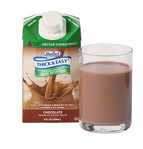 Thick & Easy Thickened 2% Reduced Fat Dairy Beverage, Chocolate, Nectar Consistency, 8 Ounce (Pack of 27)