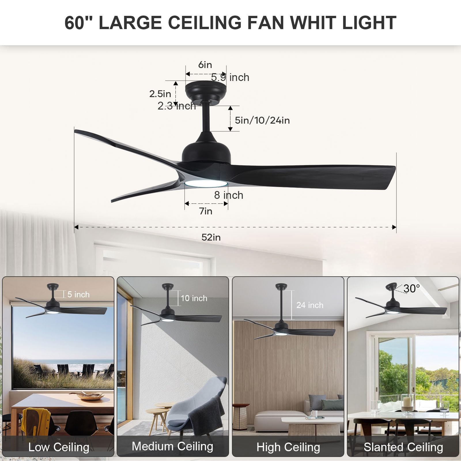 YCGU 36 Inch Farmhouse Ceiling Fan with Light, Rustic Caged Ceiling Fan Lighting, Industrial Chandelier Ceiling Fan with 3 Retractable Blades for Patio Living Room Kitchen, 6 Speed Reversible Timing