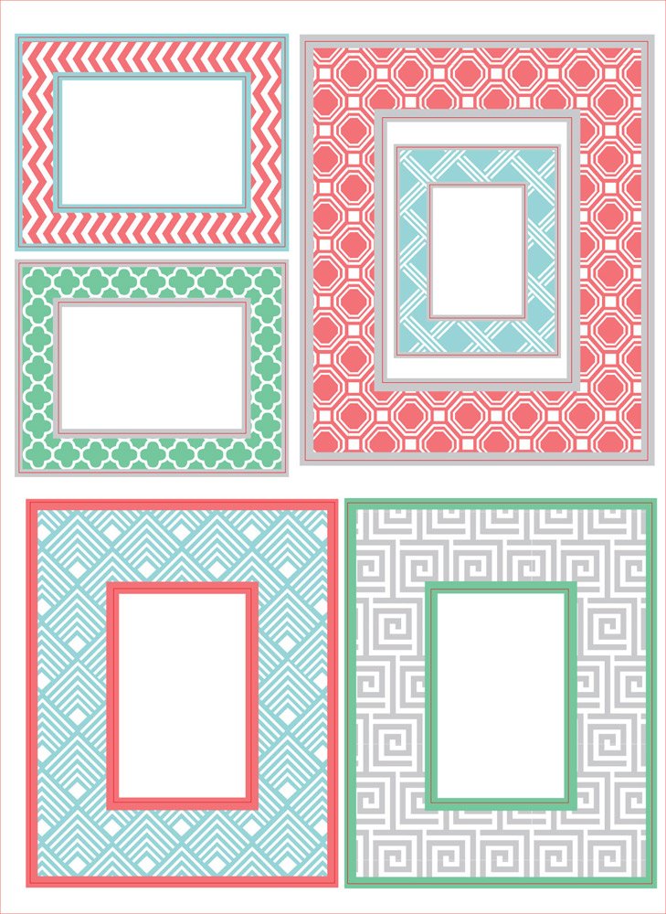 WallPops WPK1595 Geo Color Frame Wall Art Kit, Multicolor