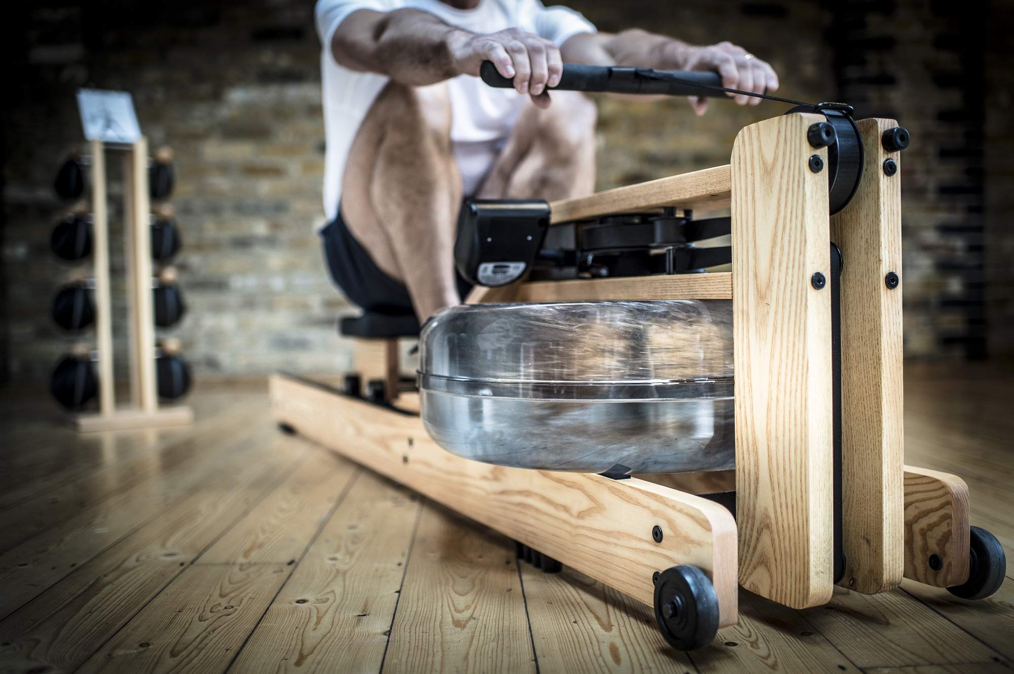 WaterRower Ash Rowing Machine with S4 Monitor | USA MADE | Original Handcrafted Erg Machine for Home Use & Gym | Best Warranty
