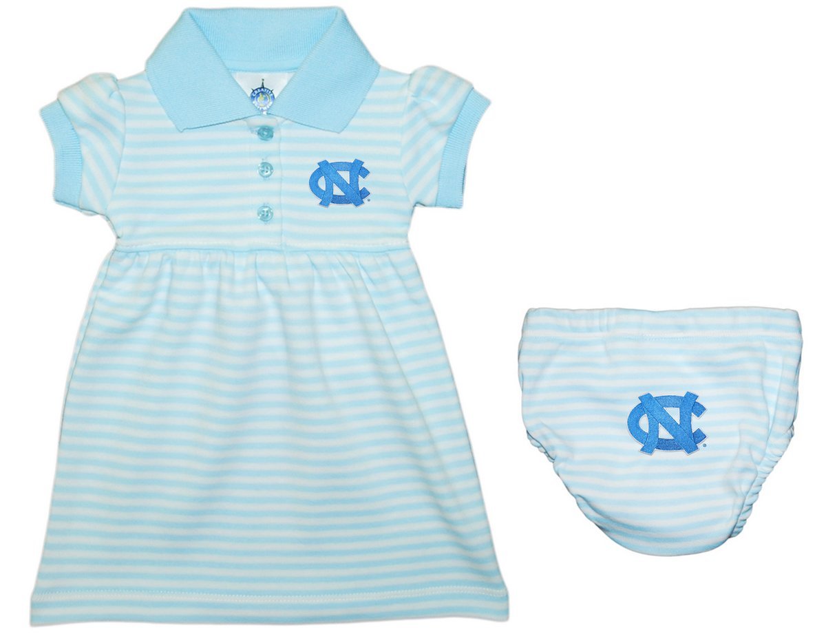University of North Carolina Tar Heels Striped Game Day Dress with Bloomer Blue