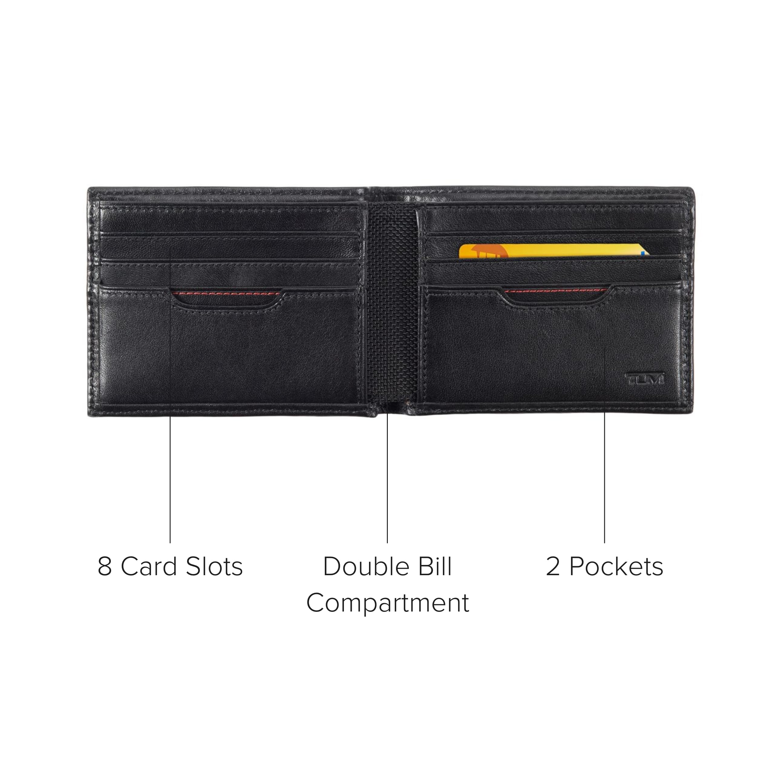 TUMI - Delta Double Billfold Wallet with RFID ID Lock for Men - Black