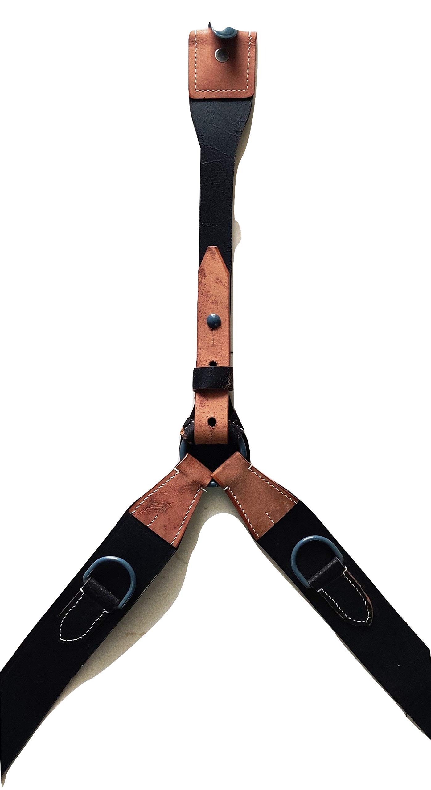 Warcraft Exports ww1 | ww2 German Black Leather Y Straps Suspender – WWII WWI German gear | ww1 ww2 german uniform