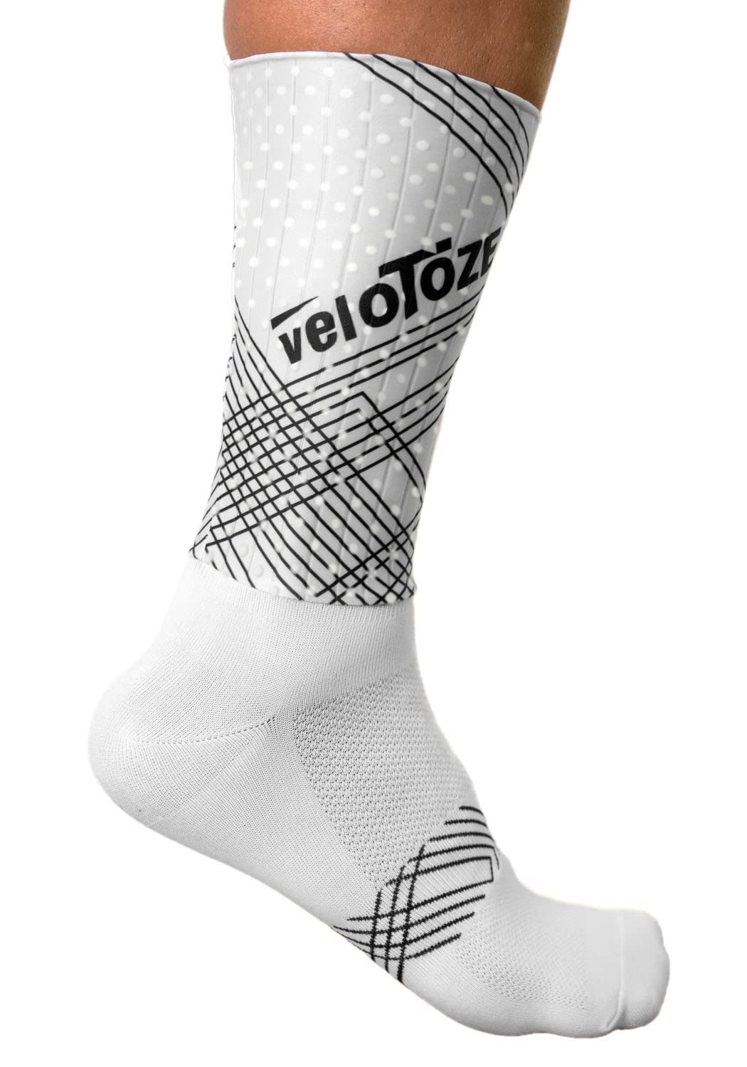 veloToze Aero Sock for Bike Racing - Made with Advanced Aero Fabric, UCI Compliant, for Aerodynamic Advantage in Bike Races and ITT - Designed for Men and Women