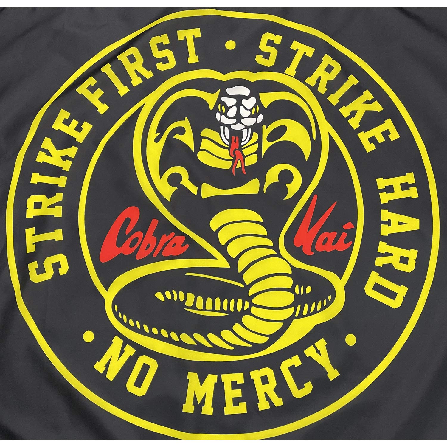 WYFGL 3×5 Ft Cobra Kai Strike First Karate Kid Flag The Karate Kid with Brass Grommets 100D Double Stitched Banner Decor
