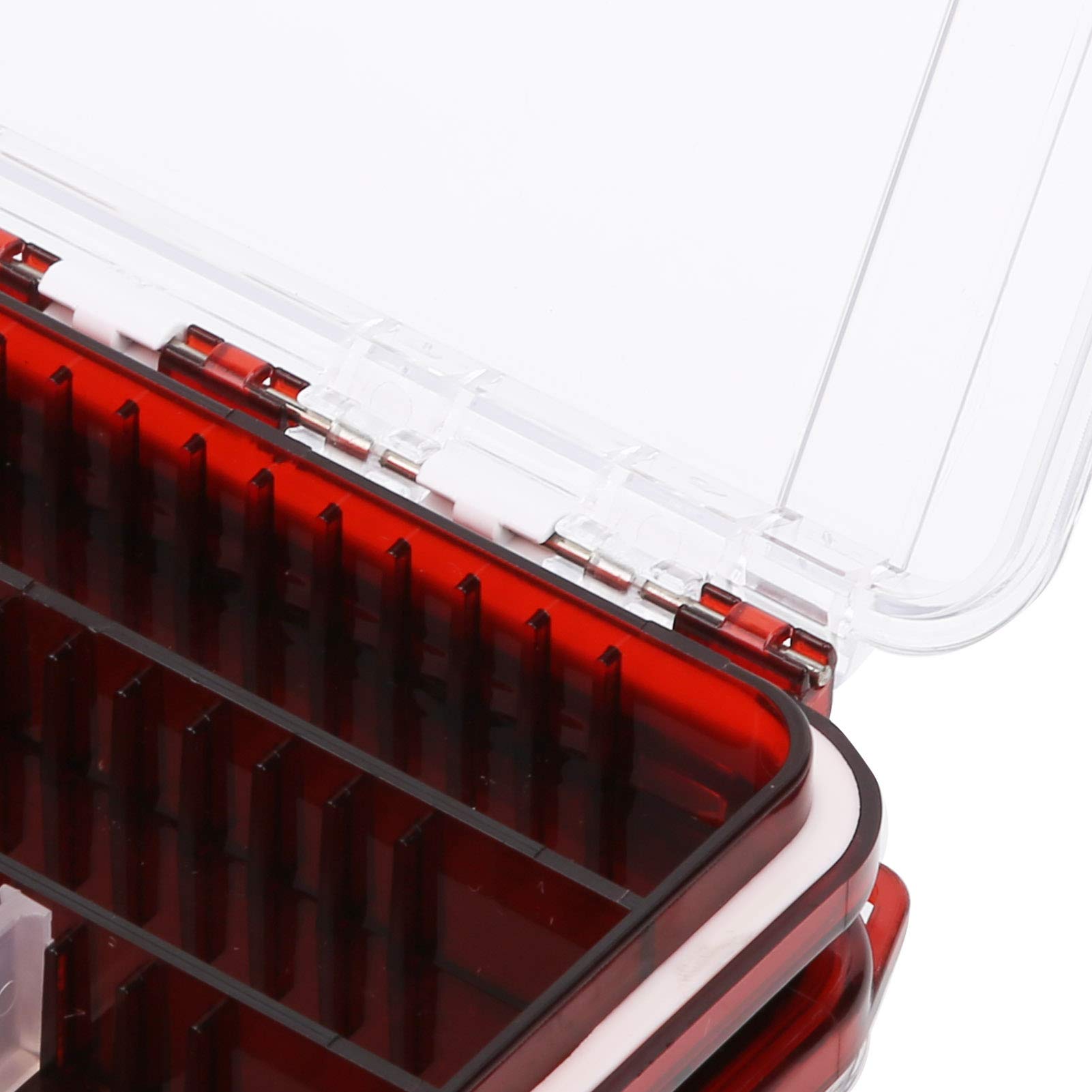 WNSC Lure Organizer, Fishing Accessories Bait Case, for Camping Traveling Outdoor(Transparent red)