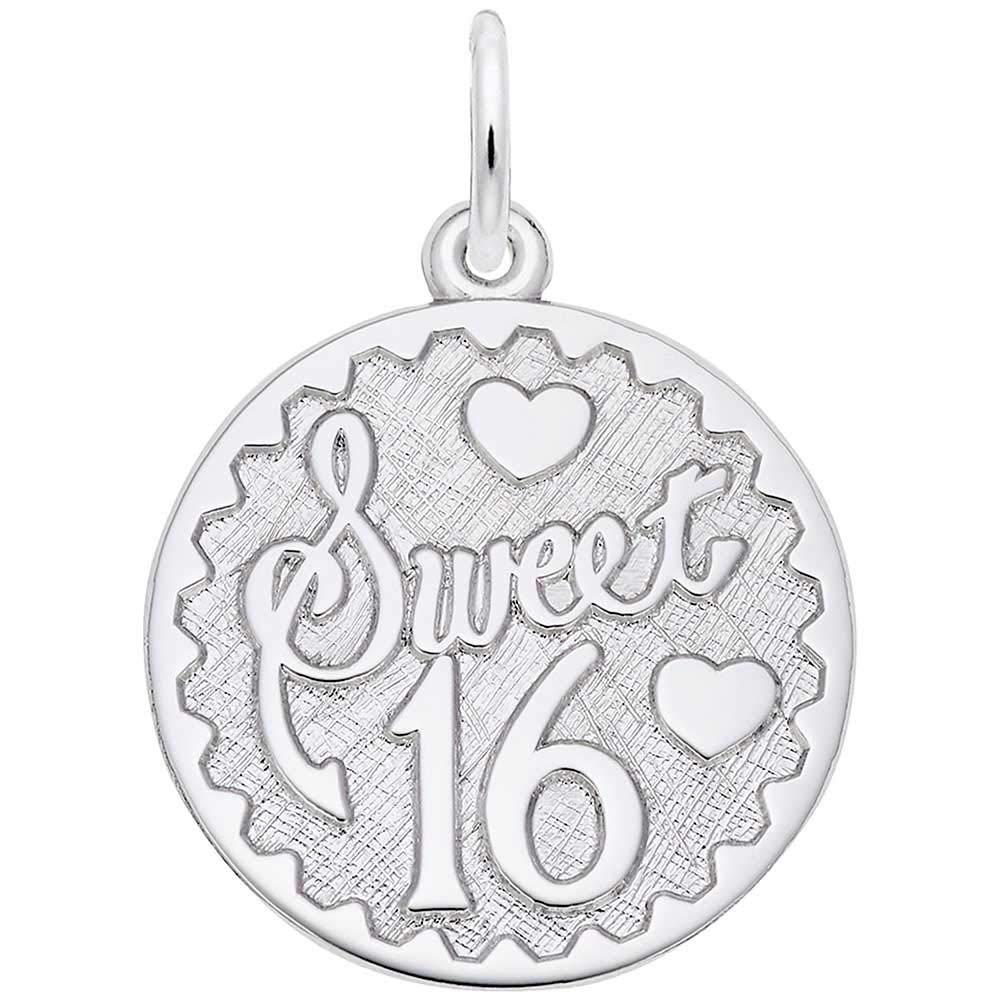 Rembrandt Charms Sweet 16 Charm, Sterling Silver