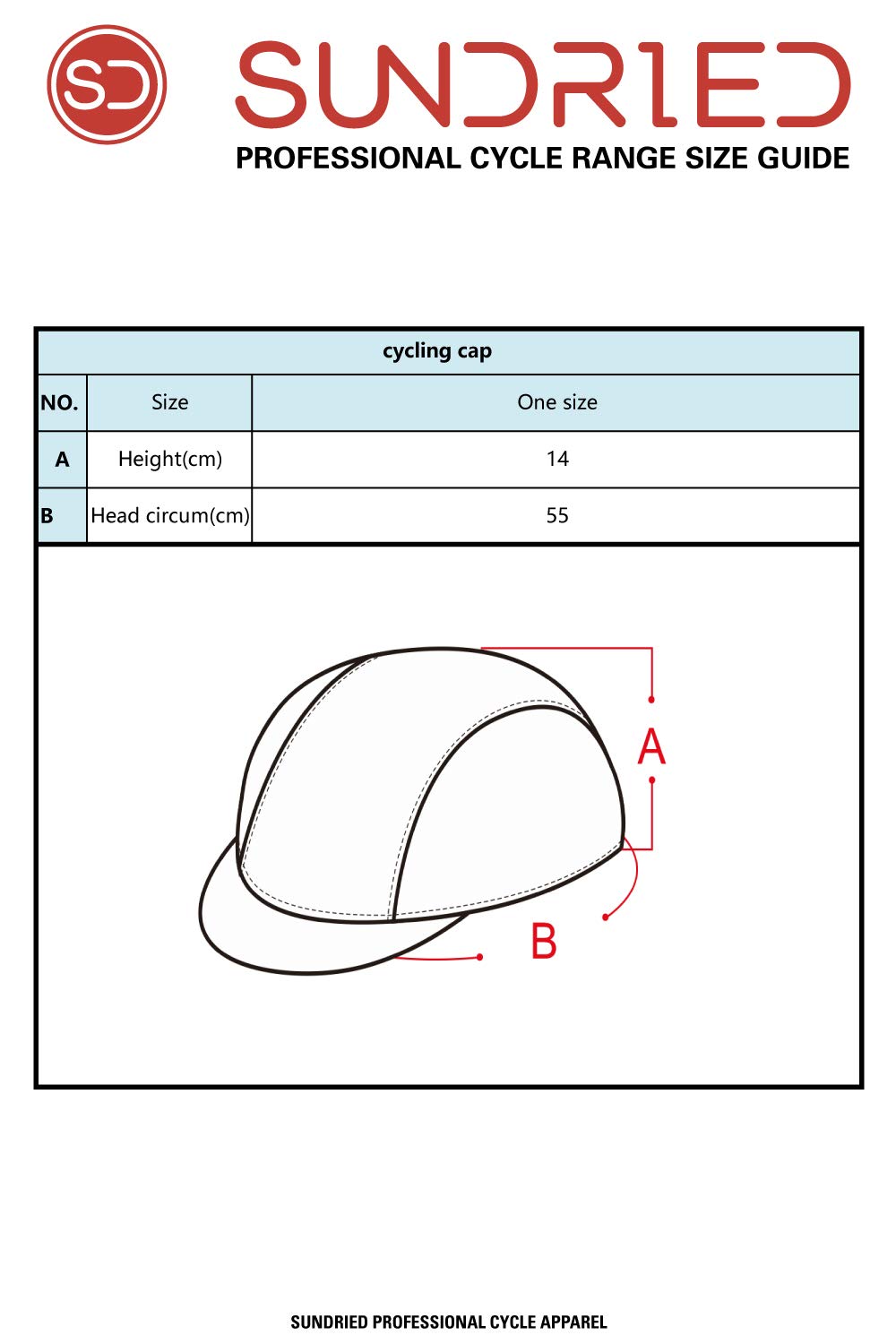 Sundried Cycling Under Helmet Skull Cap Cycling Hat Accessories Bicycle Cap (Black, OneSize)