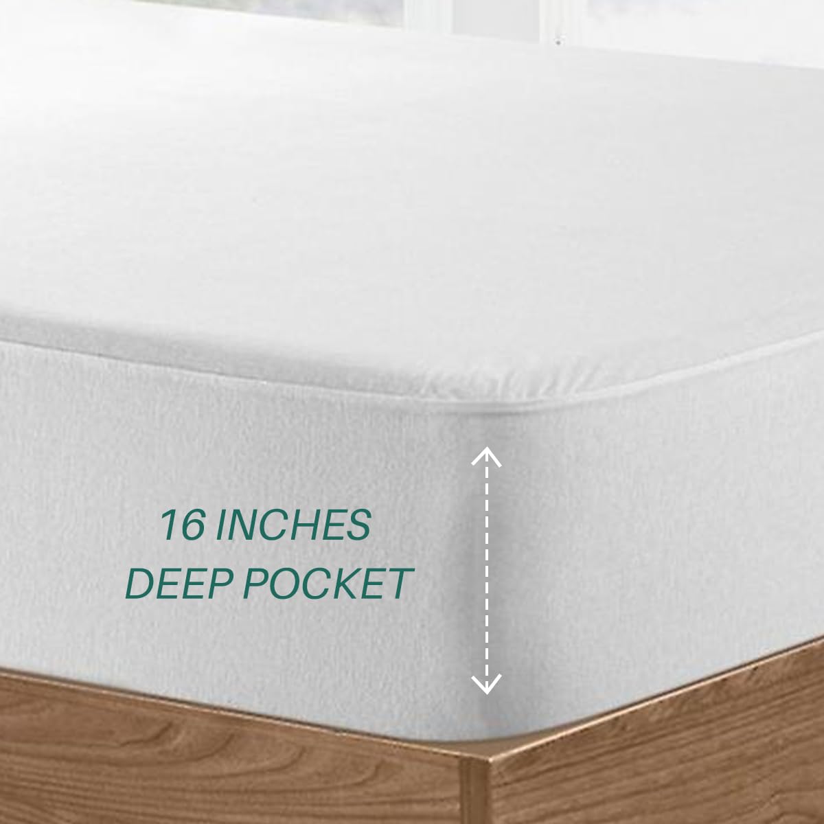 The Bishop Cotton Cal King Sheet Set, 100% Egyptian Cotton California King Size Sheets Set 800 Thread Count, 4 Piece Set 16 Inch Deep Pocket Sheet and Pillowcase Set for Home & Hotel - White